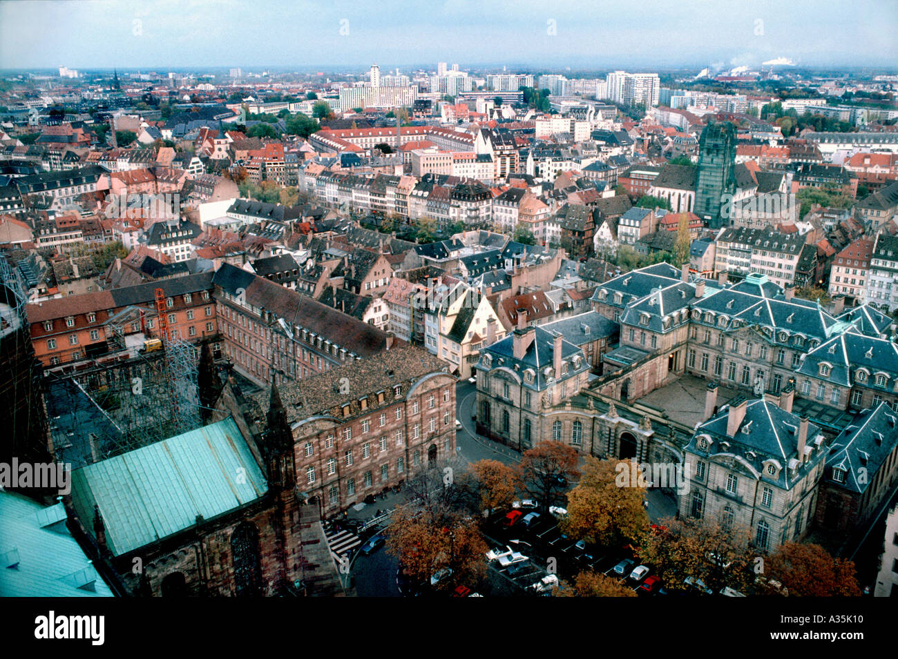 Strasbourg France, Aerial Overview of City Center, from Cathedral ...