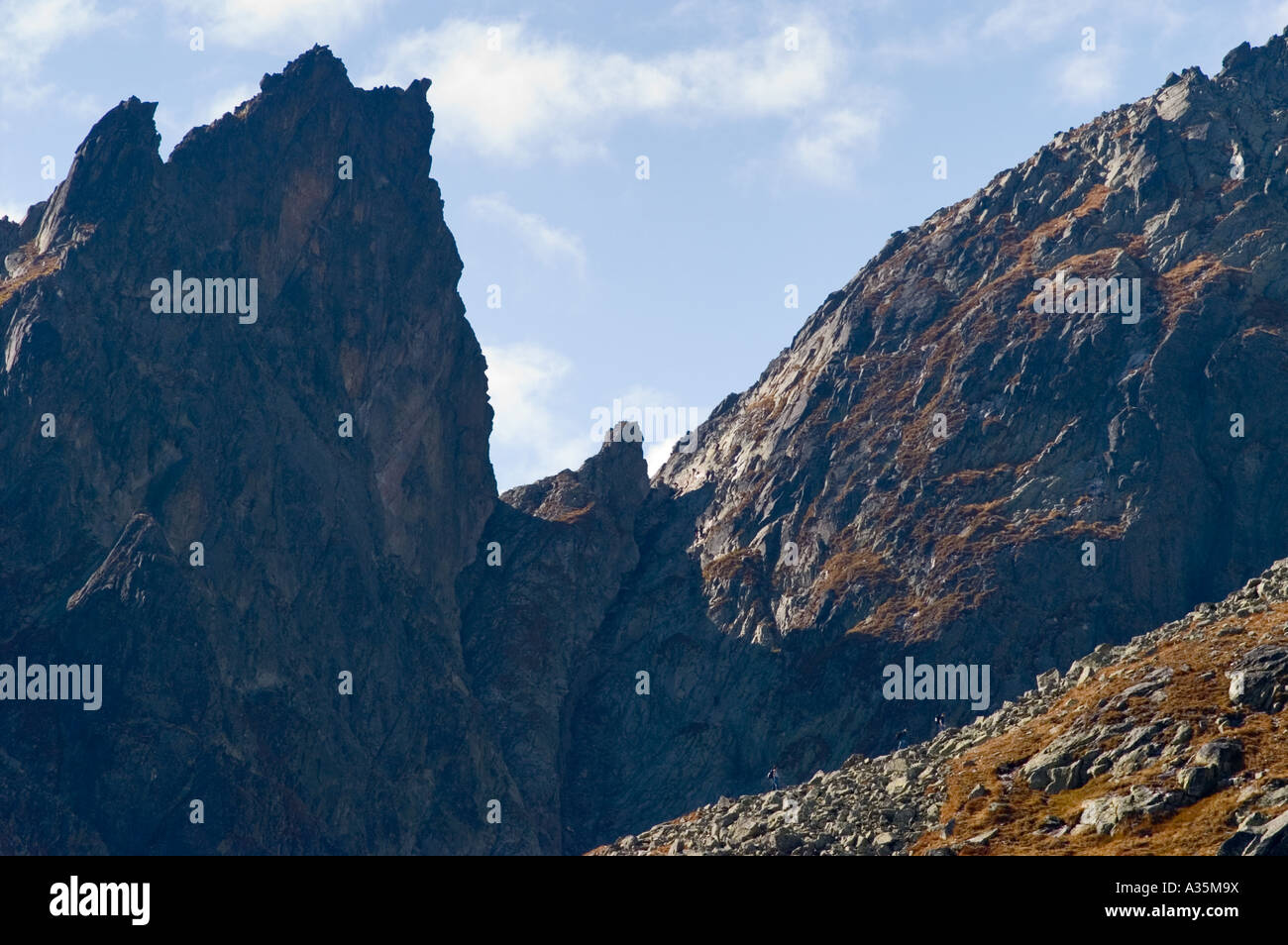 Sharp rocky peaks Stock Photo - Alamy