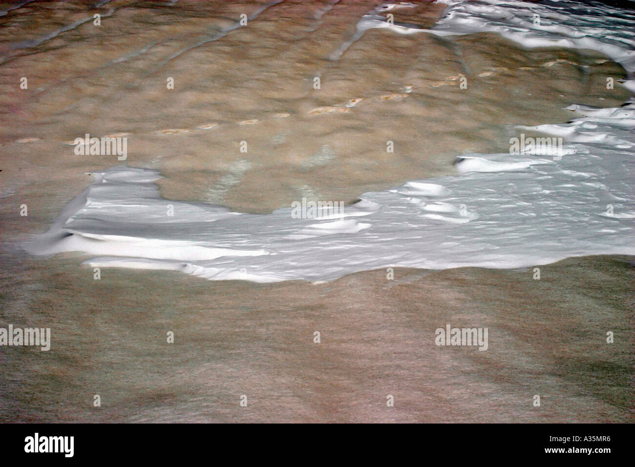 snow dunes with sand of the shara sand rain Stock Photo - Alamy