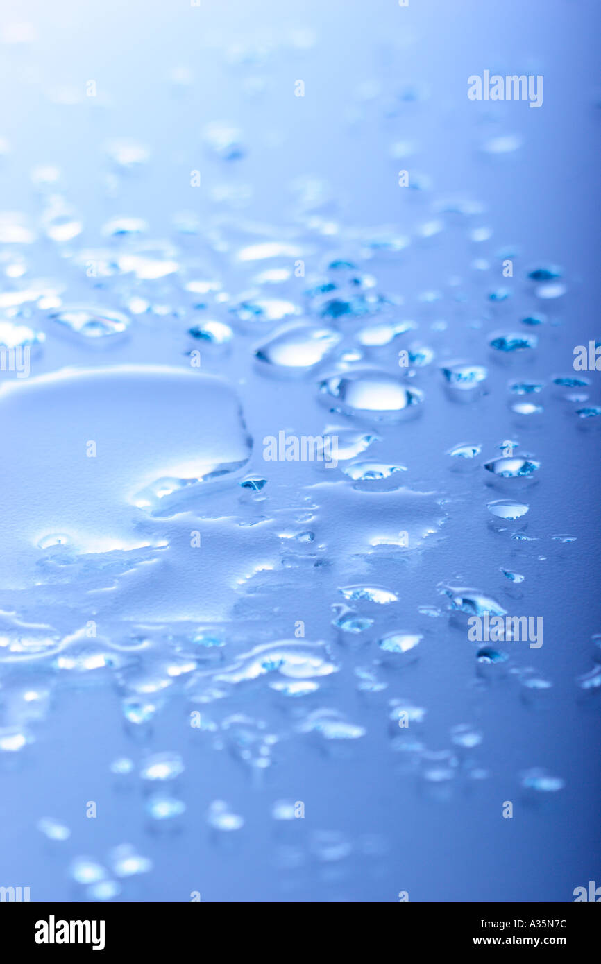 Water droplets on Wet Surface Stock Photo - Alamy