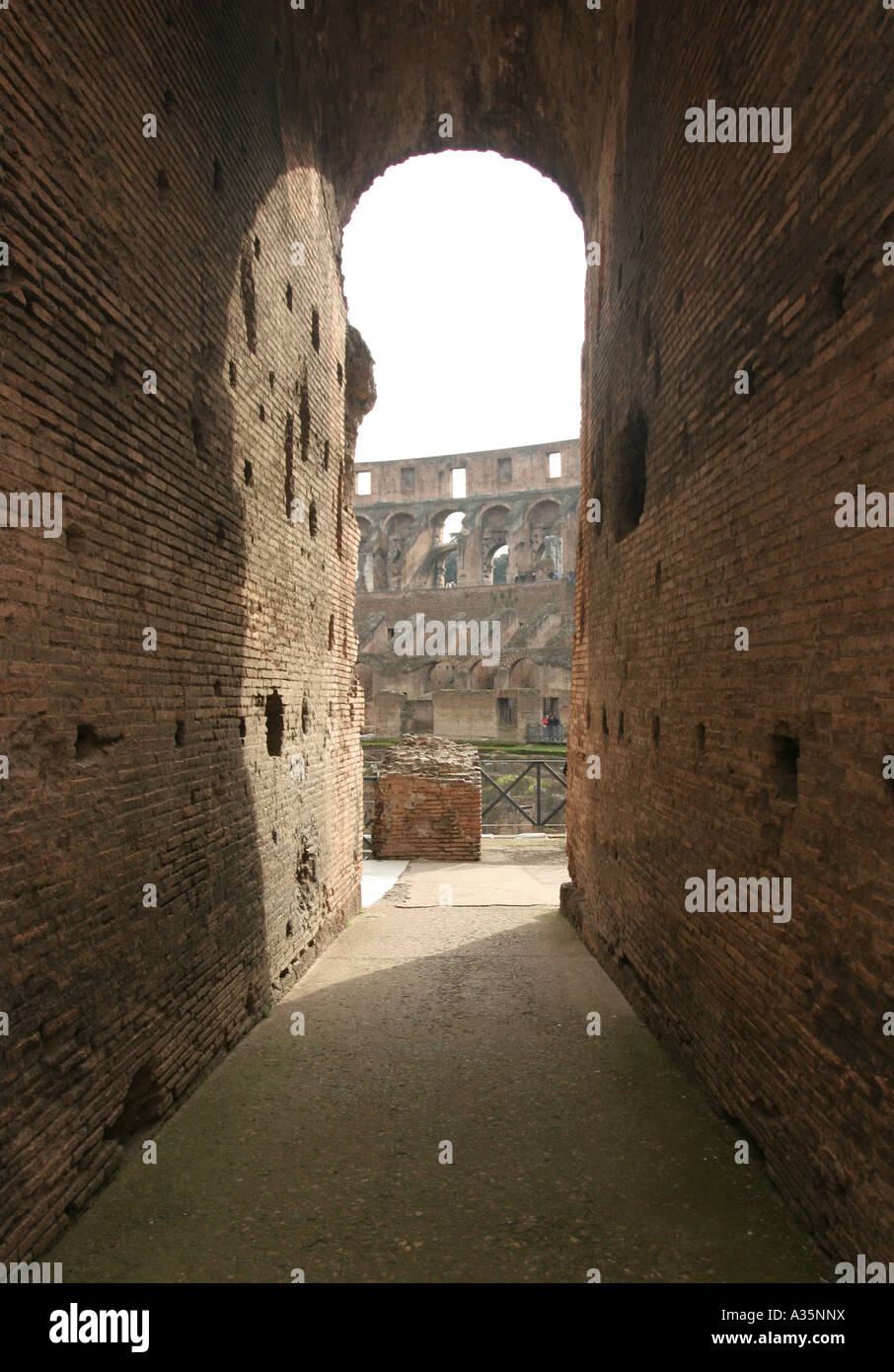 View through archway of colosseum Stock Photo - Alamy