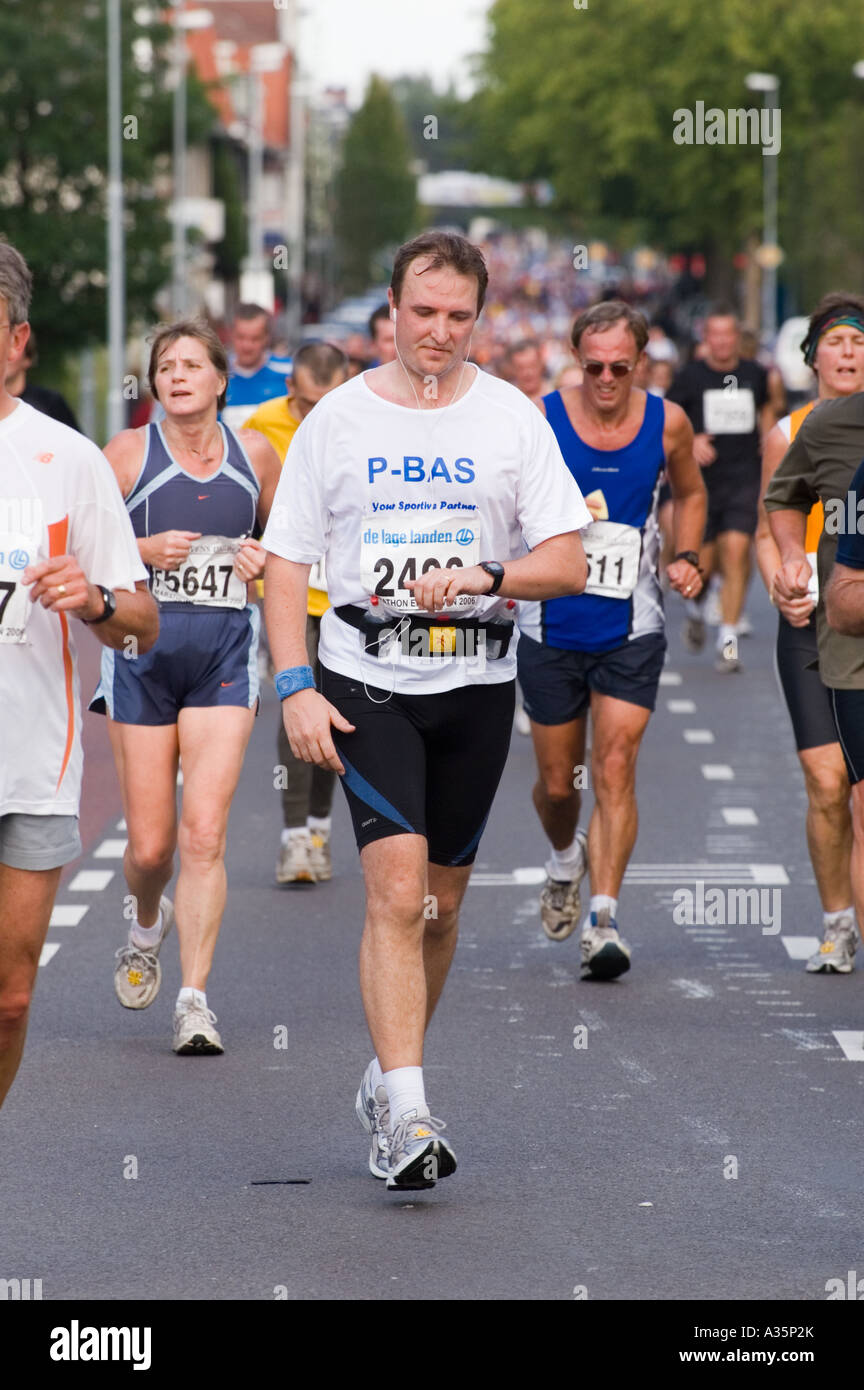 runner looking at his watch (editorial only Stock Photo - Alamy