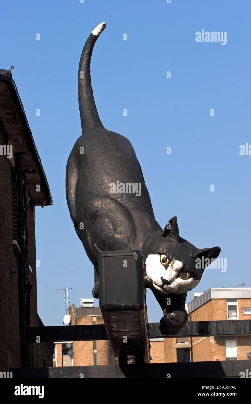The Giant Cat Sculpture at the Catford Centre South East London Stock ...