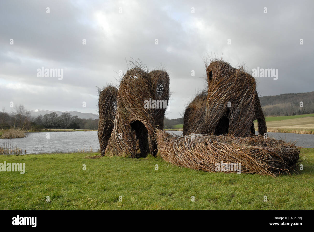 The Big Willow basketry sculpture by Patrick Dougherty at Brahan Estate ...