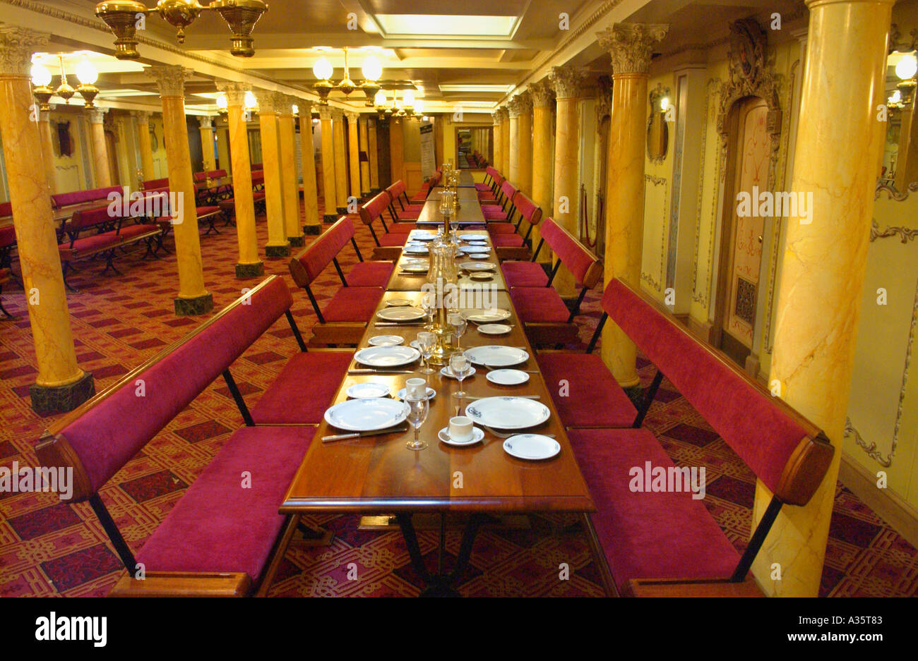 Restored First Class Dining Saloon of the SS Great Britain built by ...