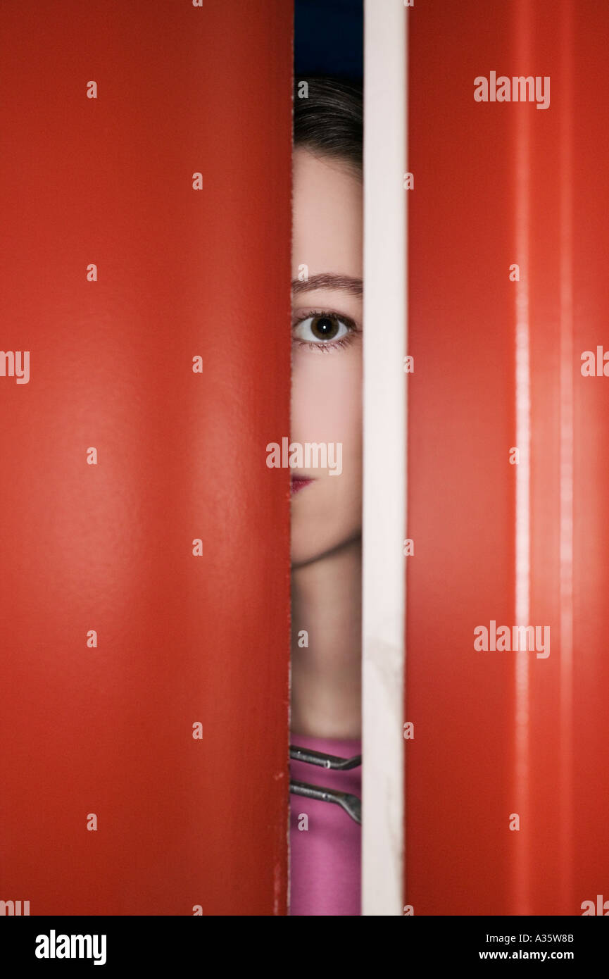 Locked door woman hi-res stock photography and images - Alamy