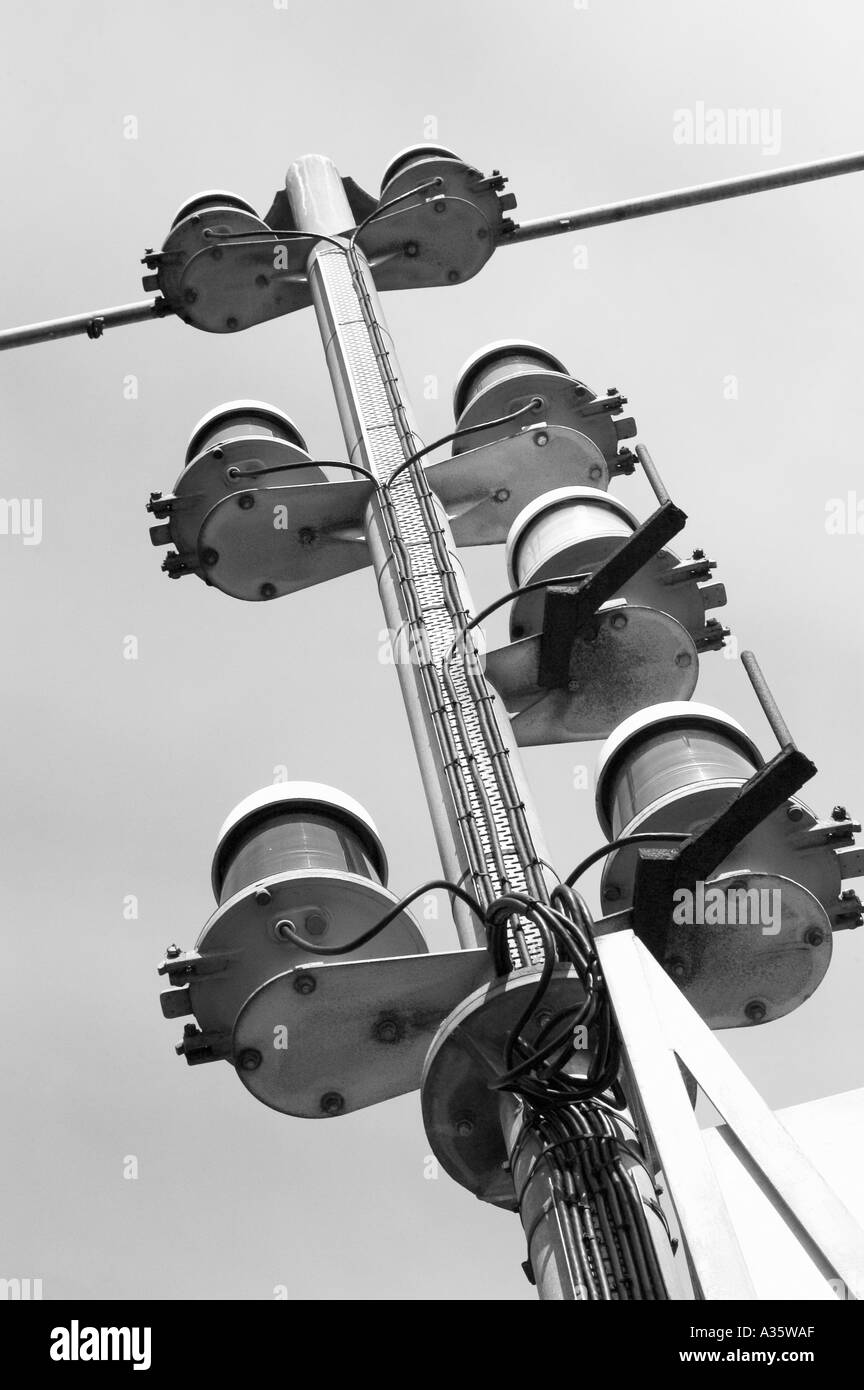 Harbour navigation lights Stock Photo - Alamy