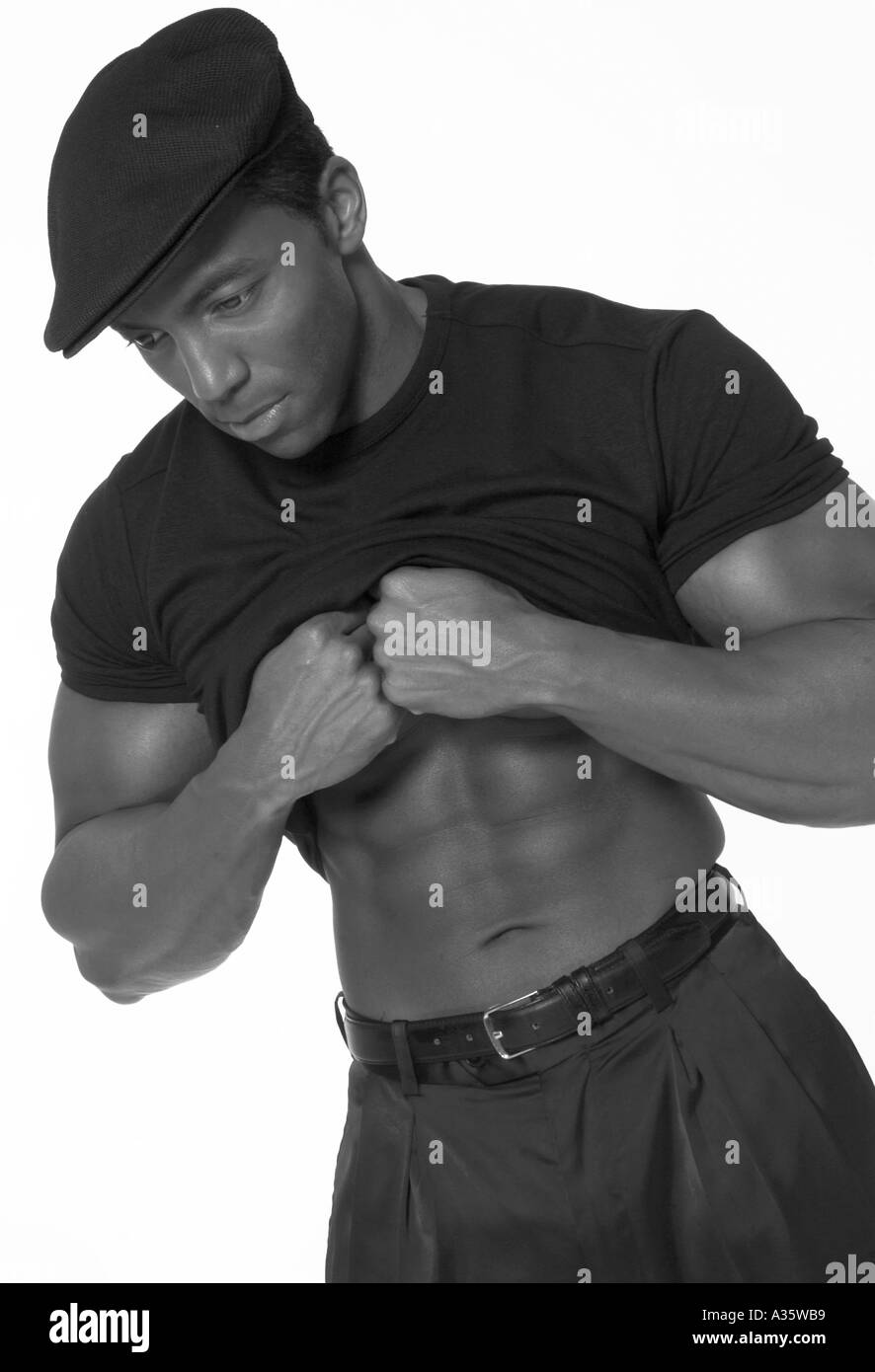 African american young man head Black and White Stock Photos & Images ...