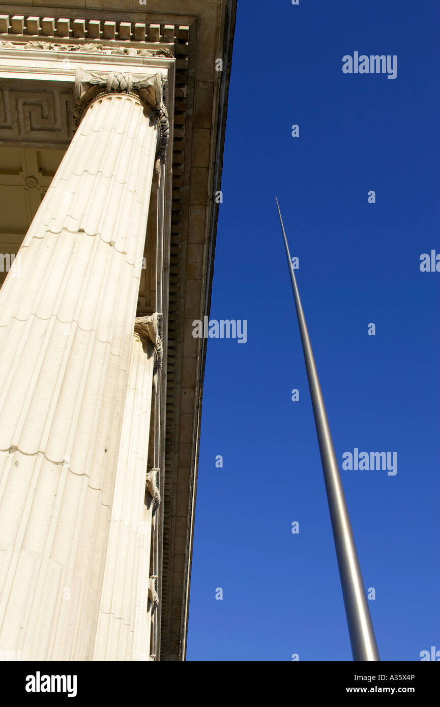 tip of the millennium needle spire of dublin monument of light and the ...