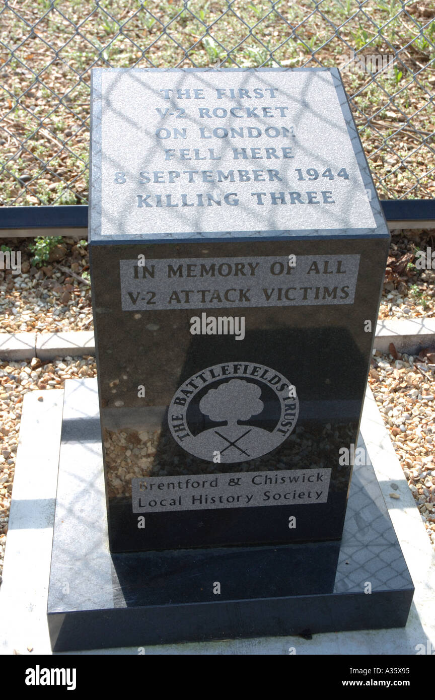 V2 memorial to the victims of the first German V2 rocket attack of ...