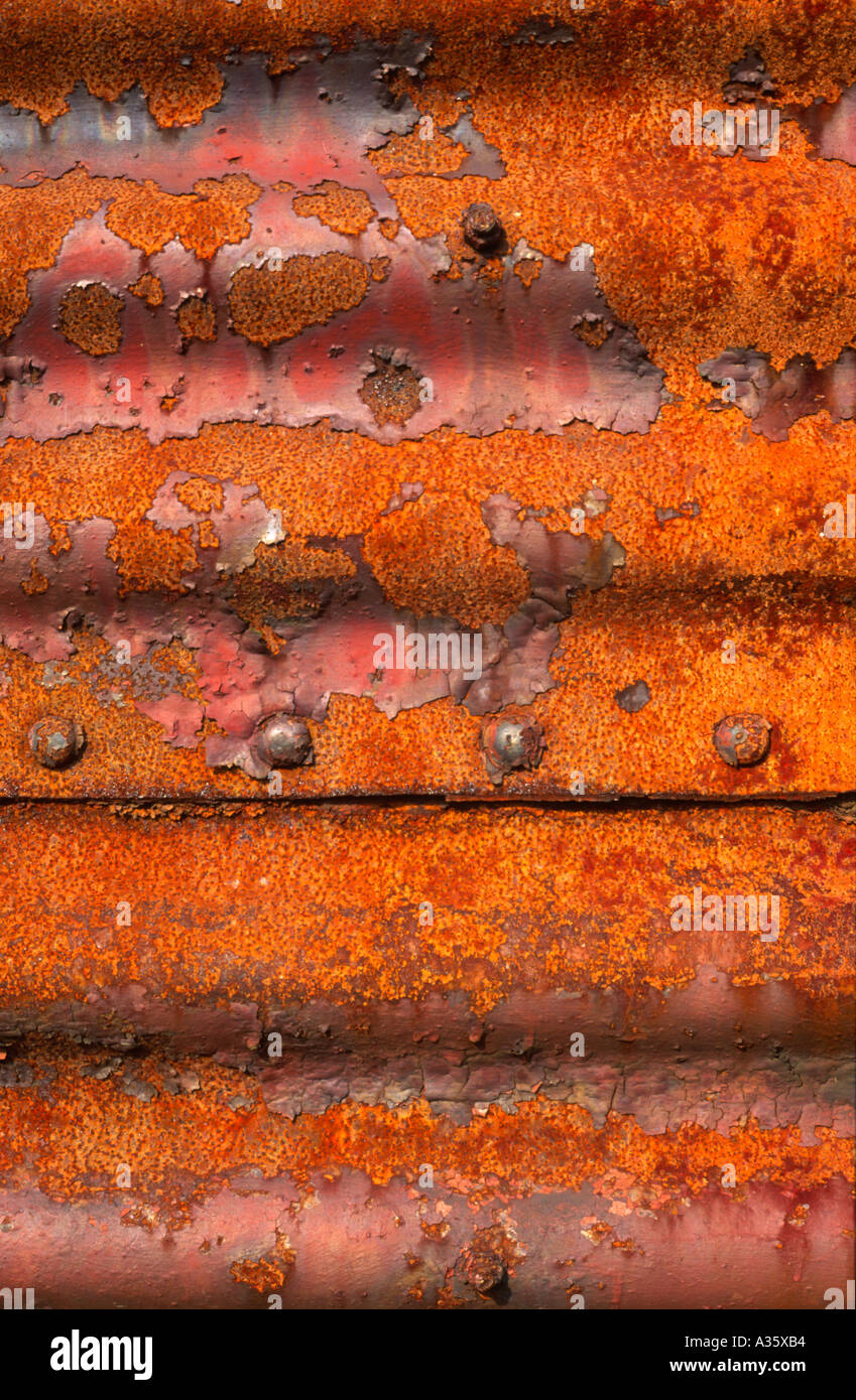 Rust close up 2 on an old hut Moors near Keld N Yorkshire UK Stock ...