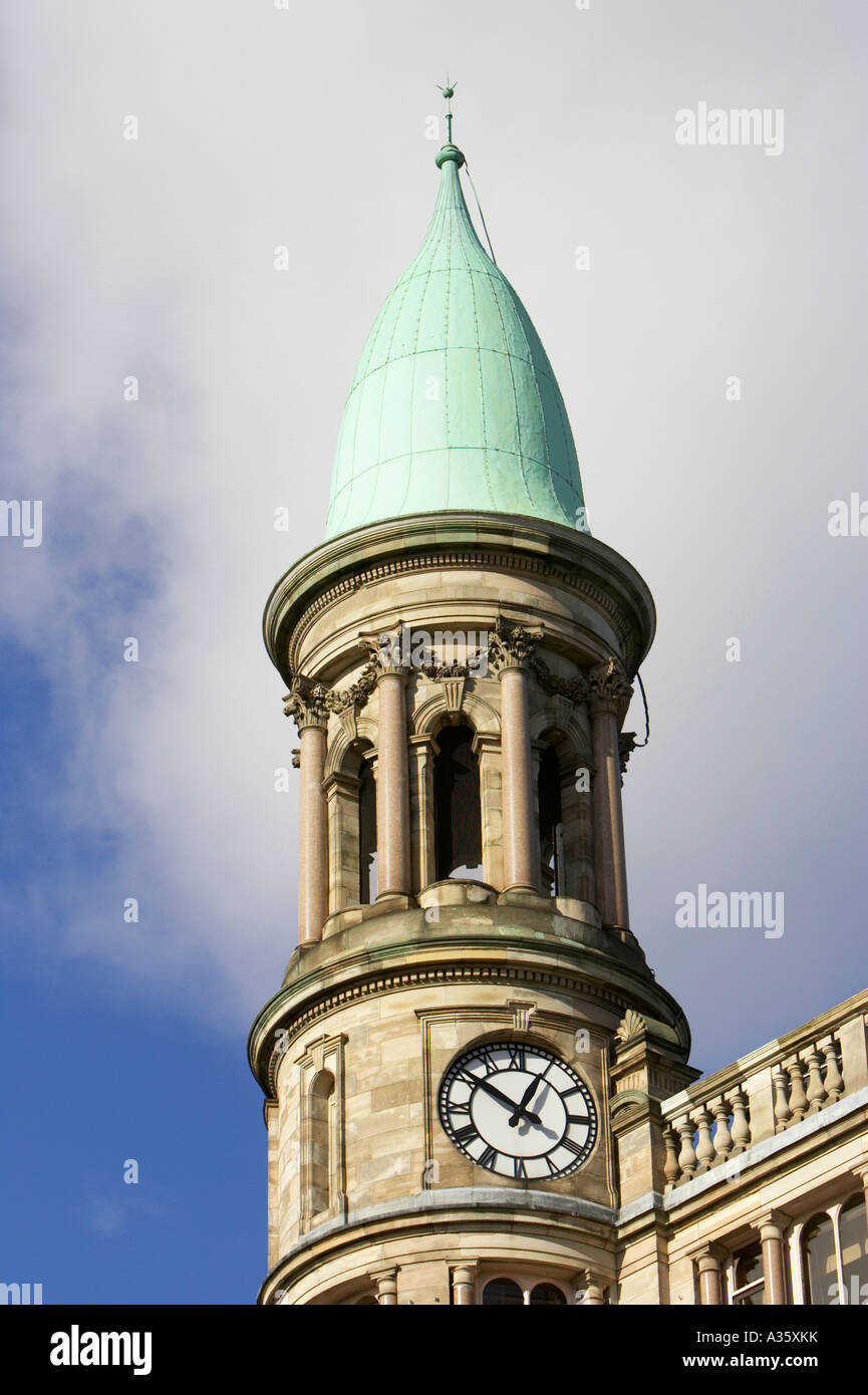green copper ogee dome and tower clock on old robinson and cleavers ...