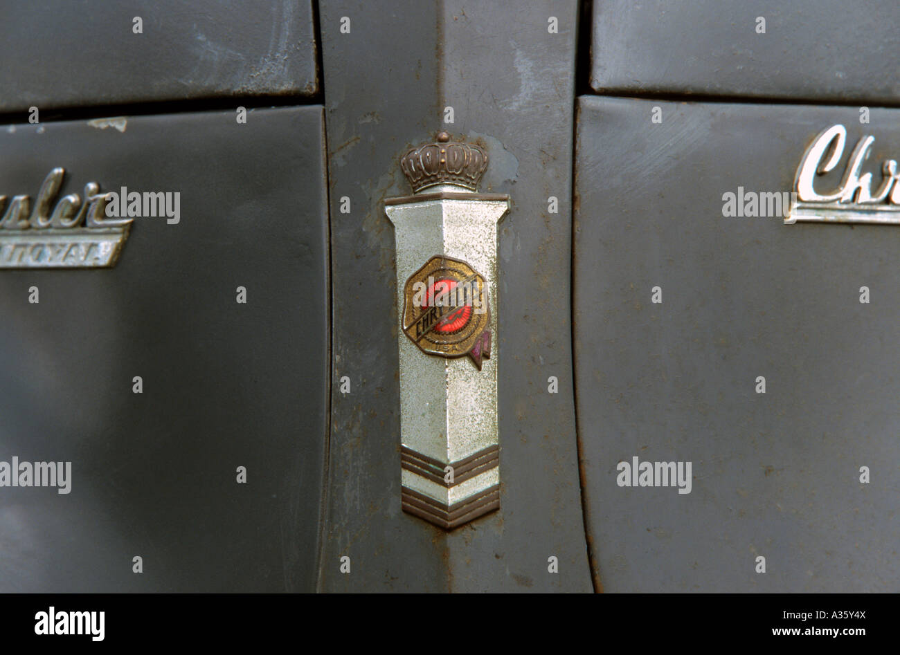 Chrysler car badge of 1940. American car manufacturer 1924 to date ...