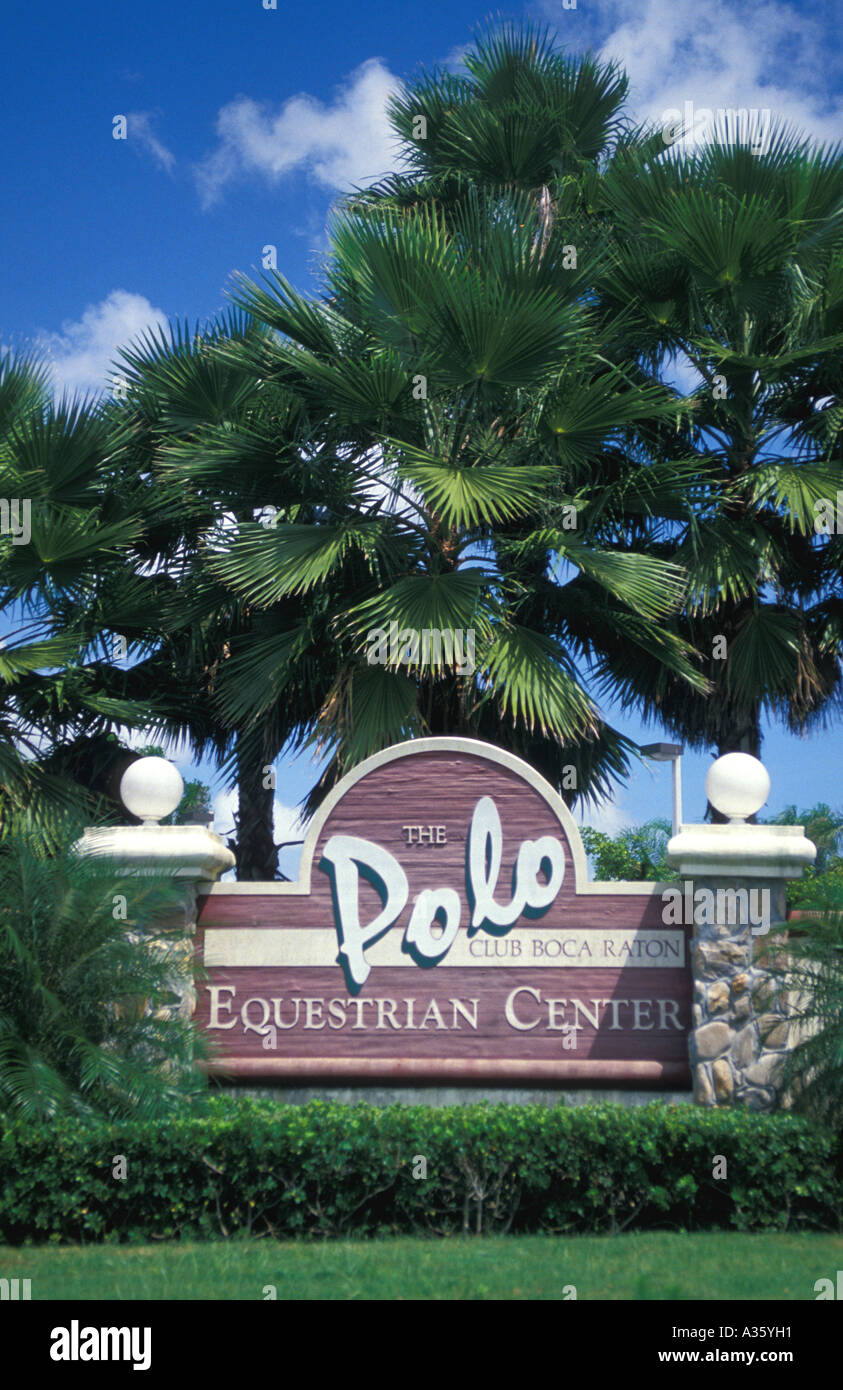 Boca Raton Polo Club sign Stock Photo - Alamy