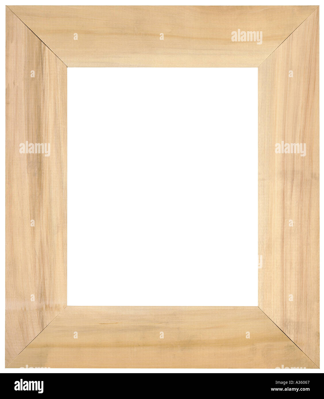 A vertical rectangular natural unstained wooden frame Stock Photo - Alamy