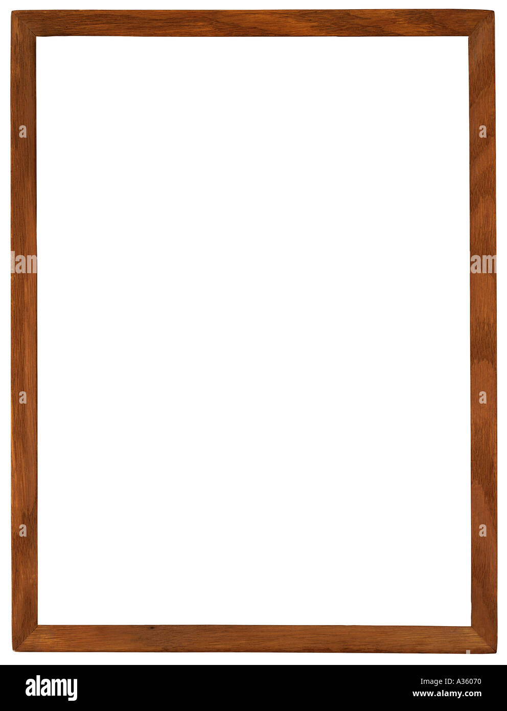 A vertical rectangular thin brown stained wooden frame Stock Photo - Alamy