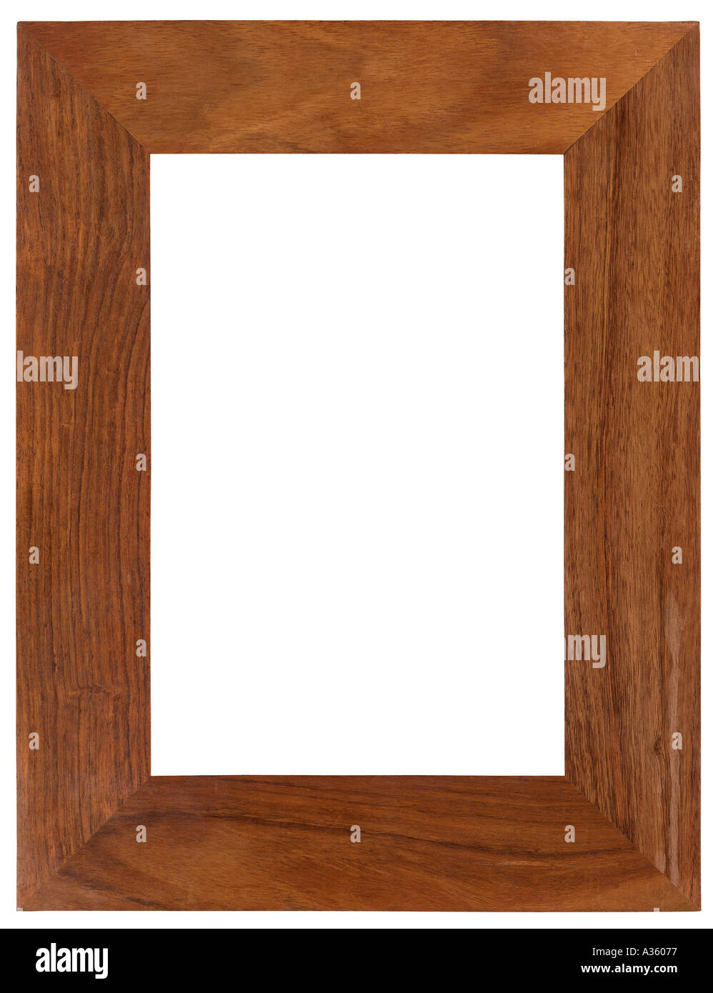 A vertical rectangular brown stained wooden frame Stock Photo - Alamy