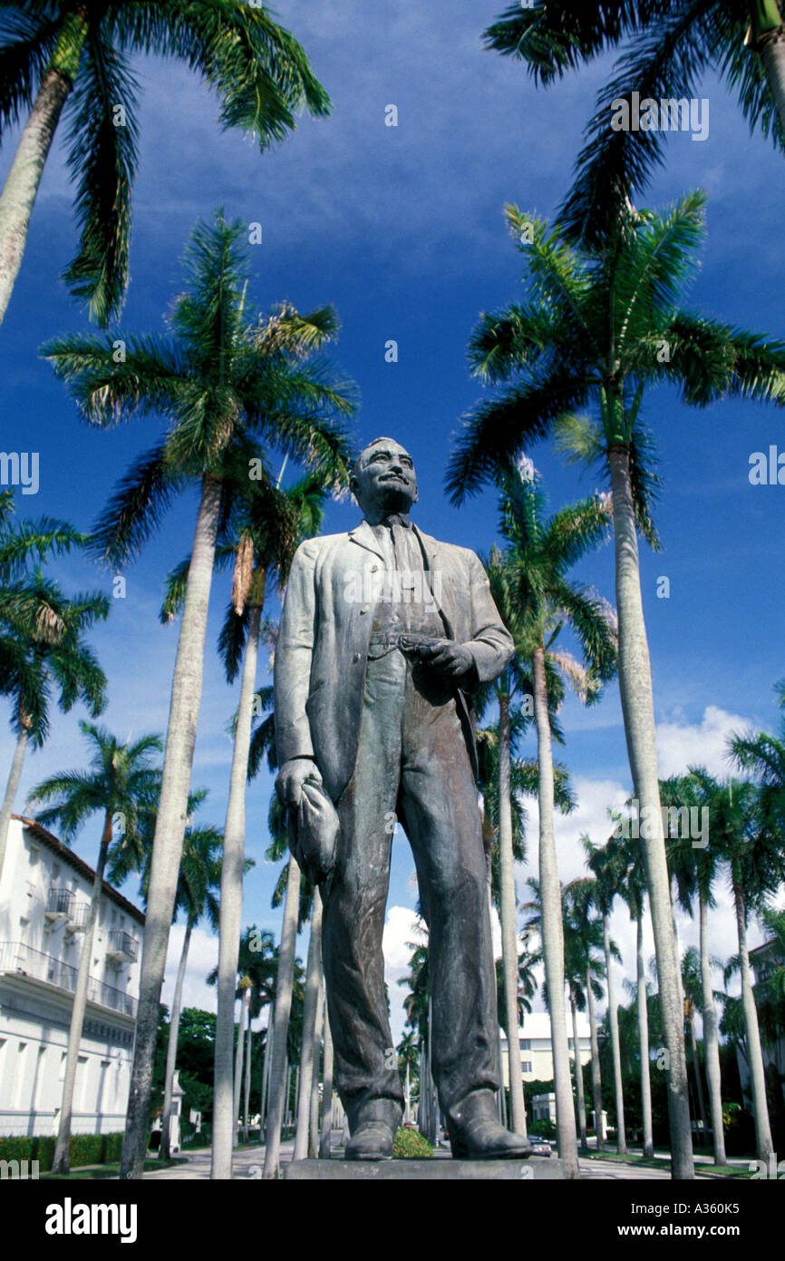 Palm Beach Florida, Elisha Dimick statue Stock Photo - Alamy
