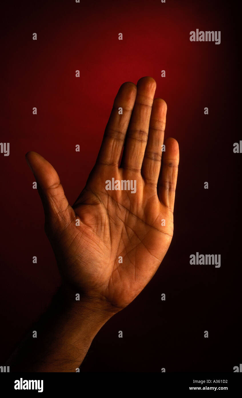 Hand Halt 0127 Stock Photo - Alamy