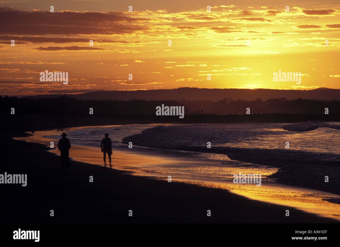 Noosa Beach Sunset 0111 Stock Photo - Alamy