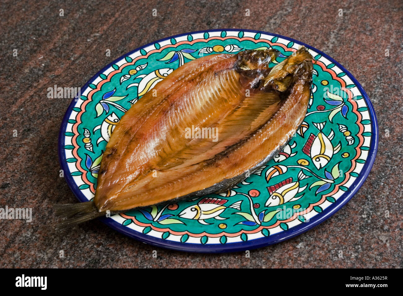 Kippers on a colourful platter Stock Photo - Alamy