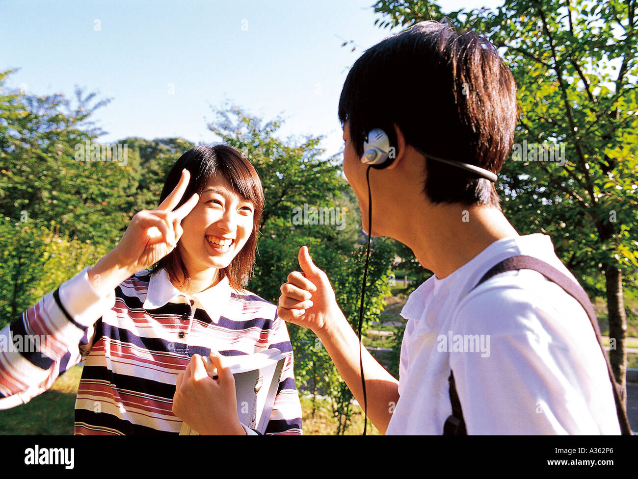 High Students Korean Teenagers Friendship High Resolution Stock ...