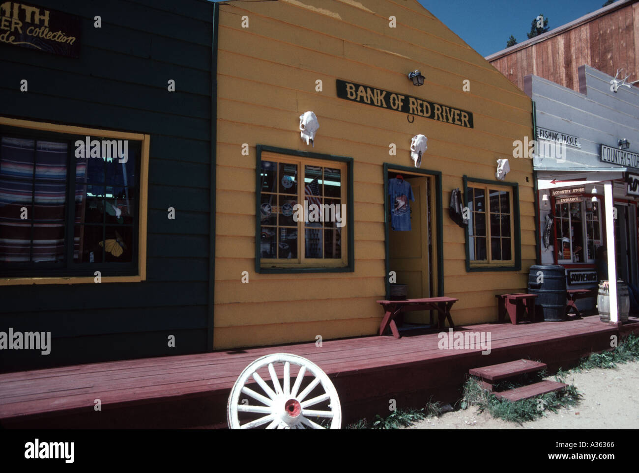 Facade in Old West Village Red River New Mexico Stock Photo - Alamy