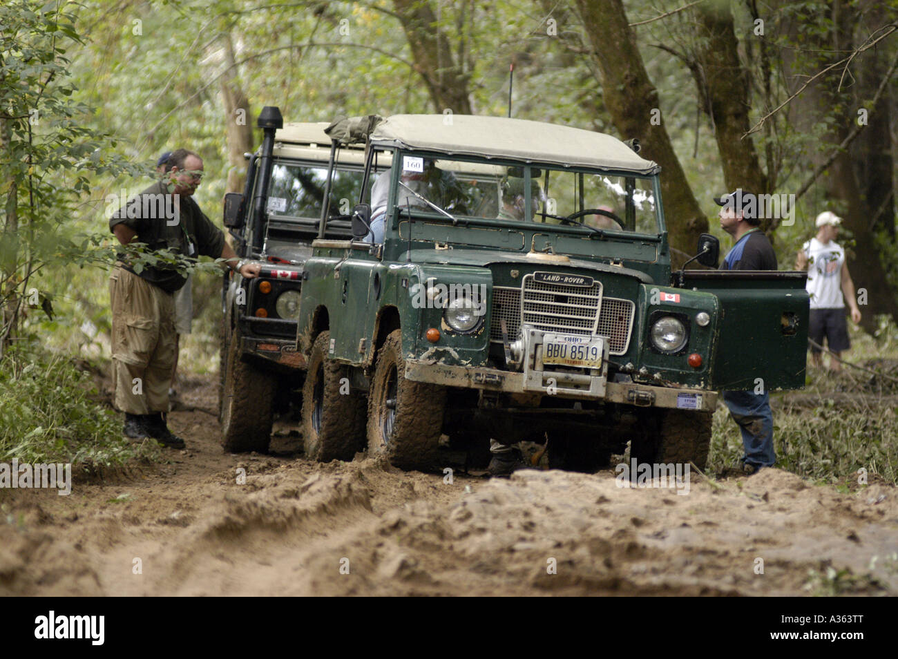 Antique Land rover on off road course, Mid Atlantic Land Rover Rallye ...