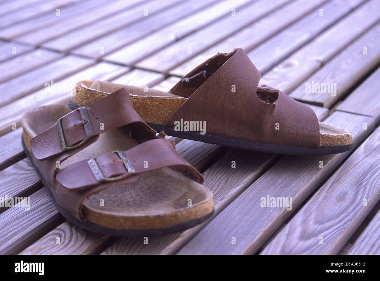Pair of old shoes Stock Photo - Alamy