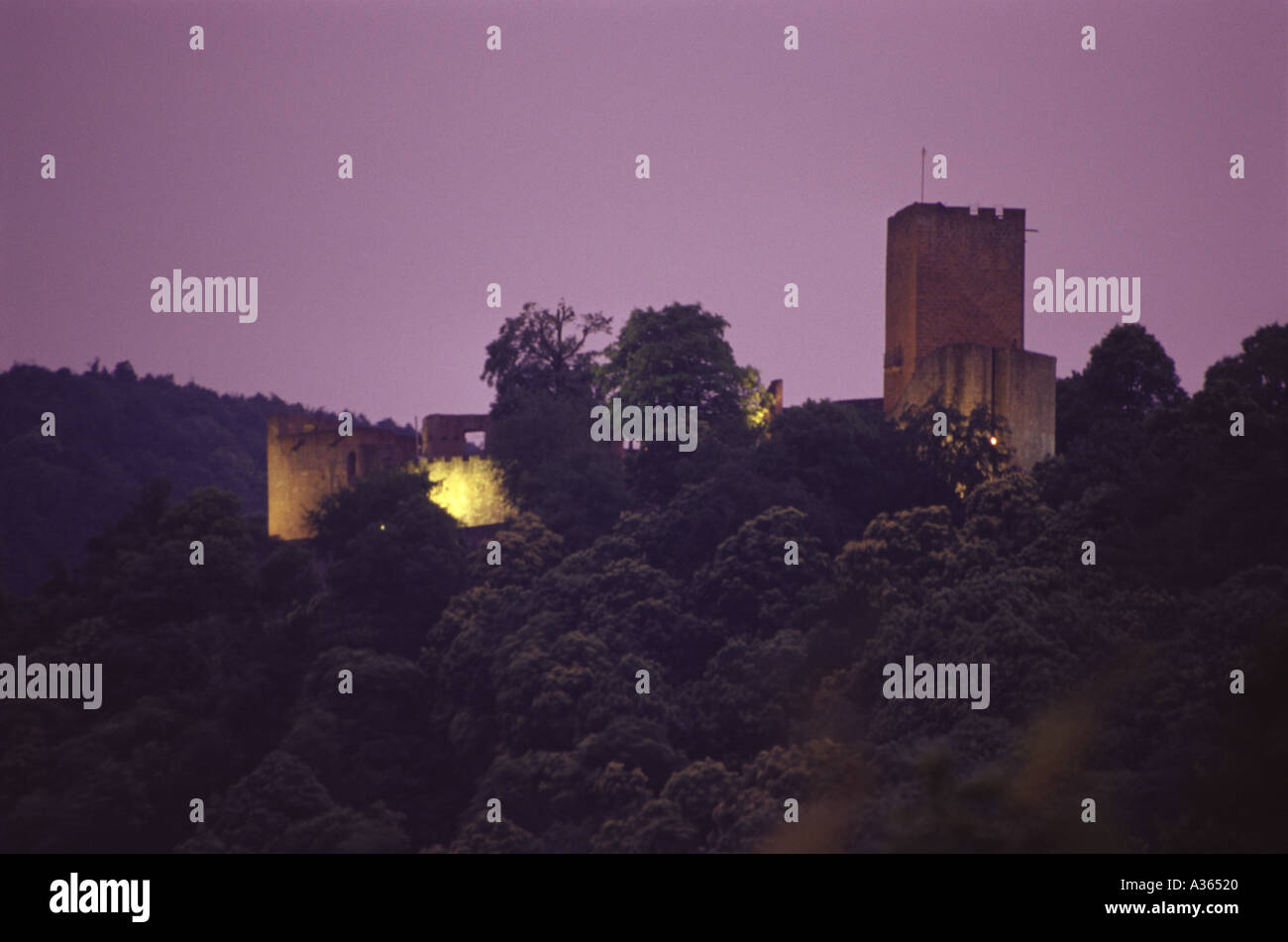 Old castle at sunset Stock Photo - Alamy