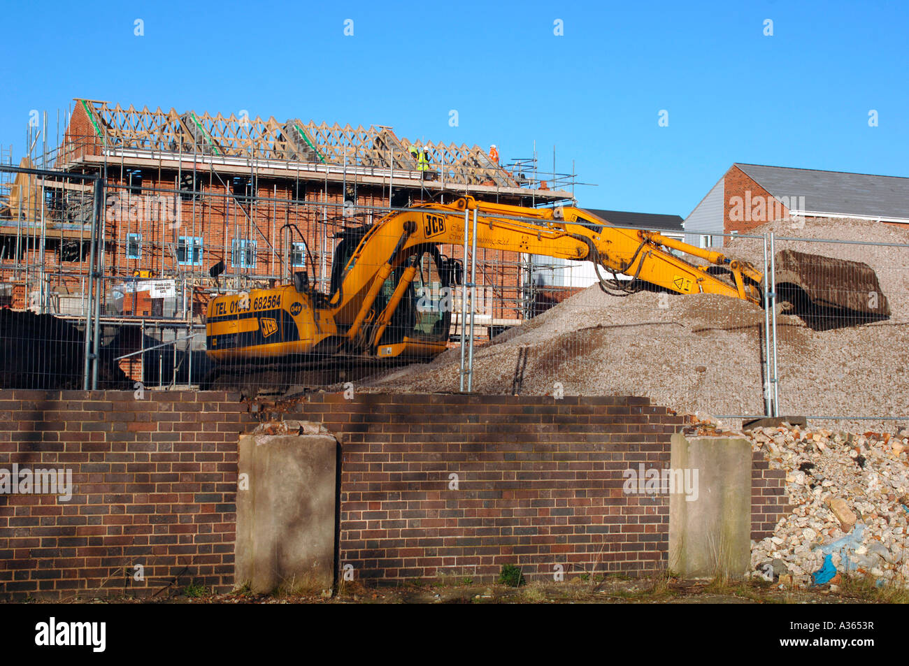 Landscape Image Of A Building Site,With New Homes Under Construction ...