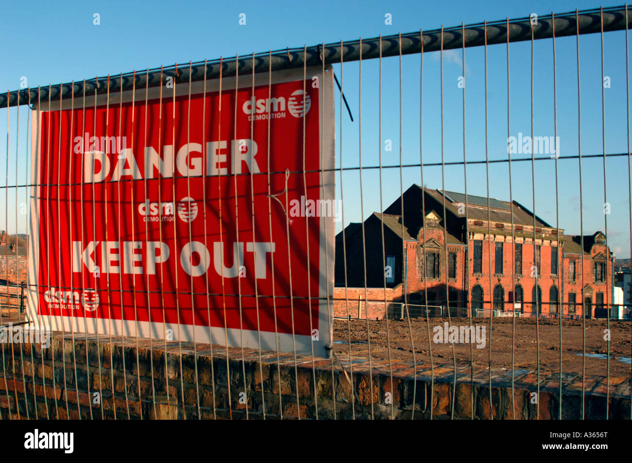 Danger Sign Warning People Of Potential Dangers Of A Site Under ...