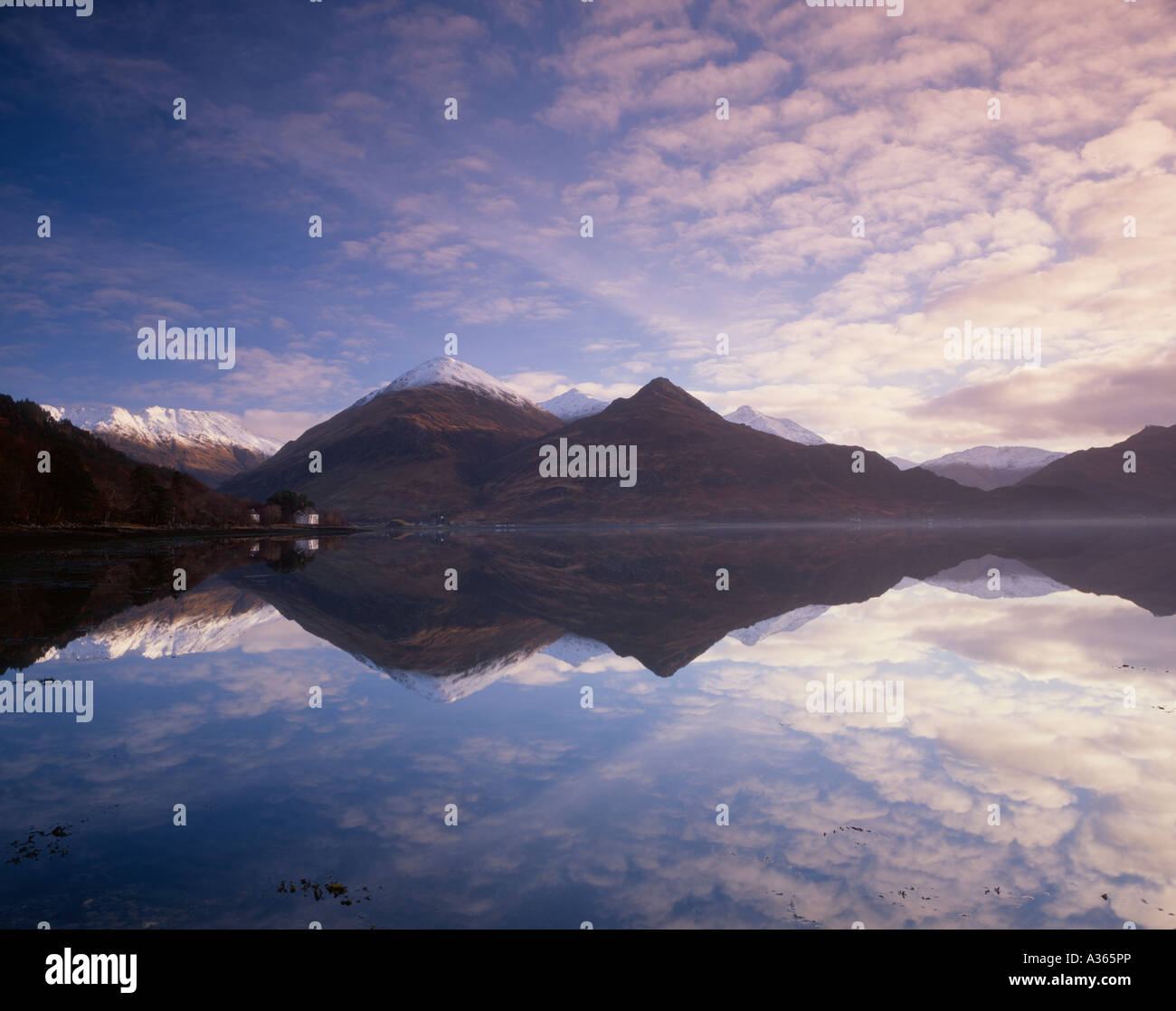 Loch Duich and the Five Sisters of Kintail Stock Photo - Alamy