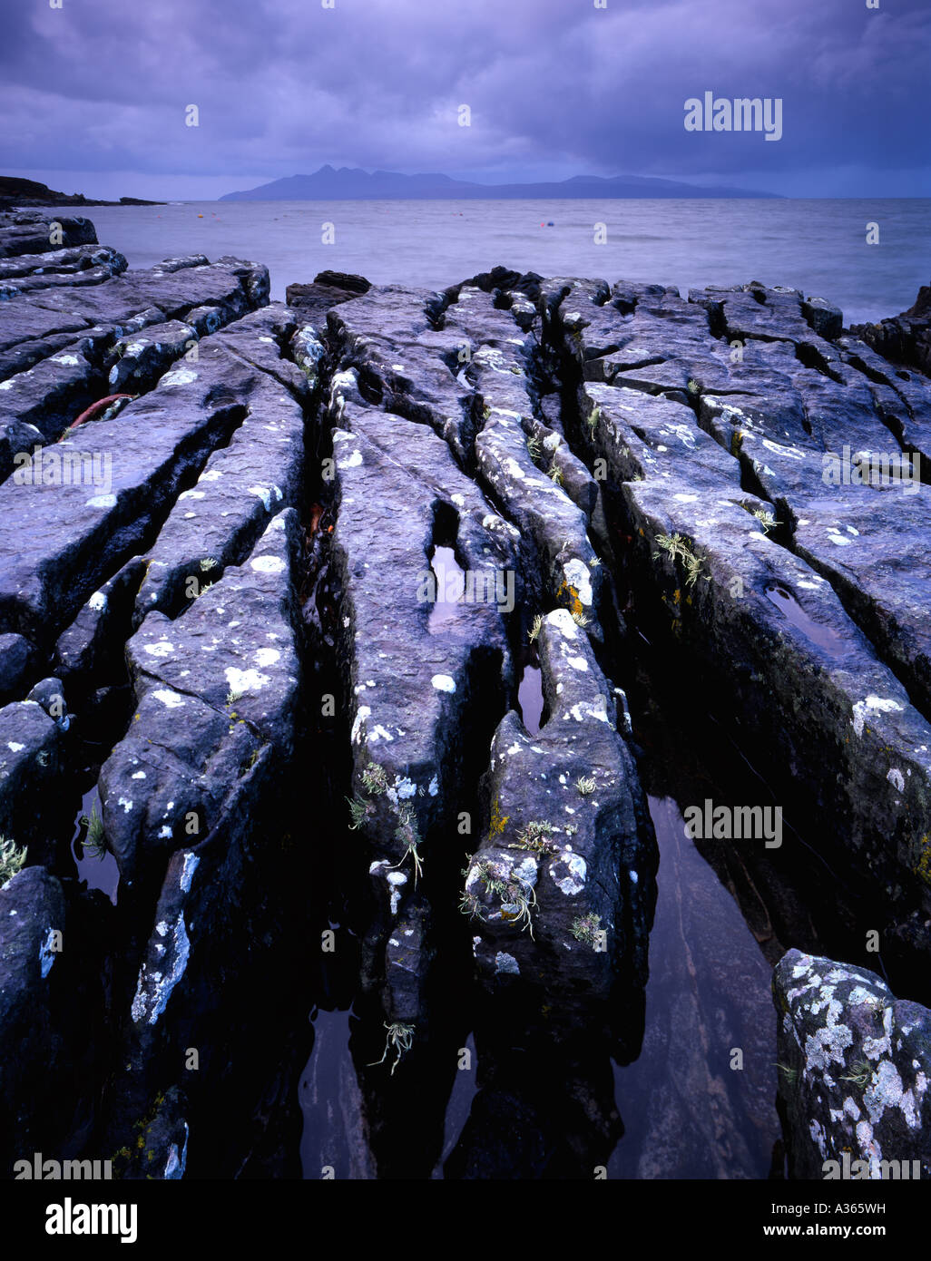 Stomy Skies over Rum from Elgol, Isle of Skye Stock Photo - Alamy