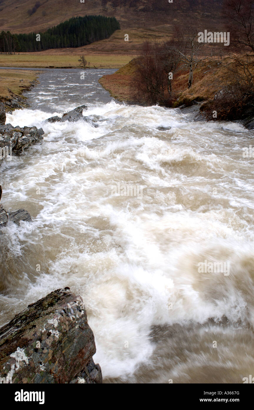 Glen Markie River at Grathie, Laggan. Badenoch & Strathspey. Highland ...