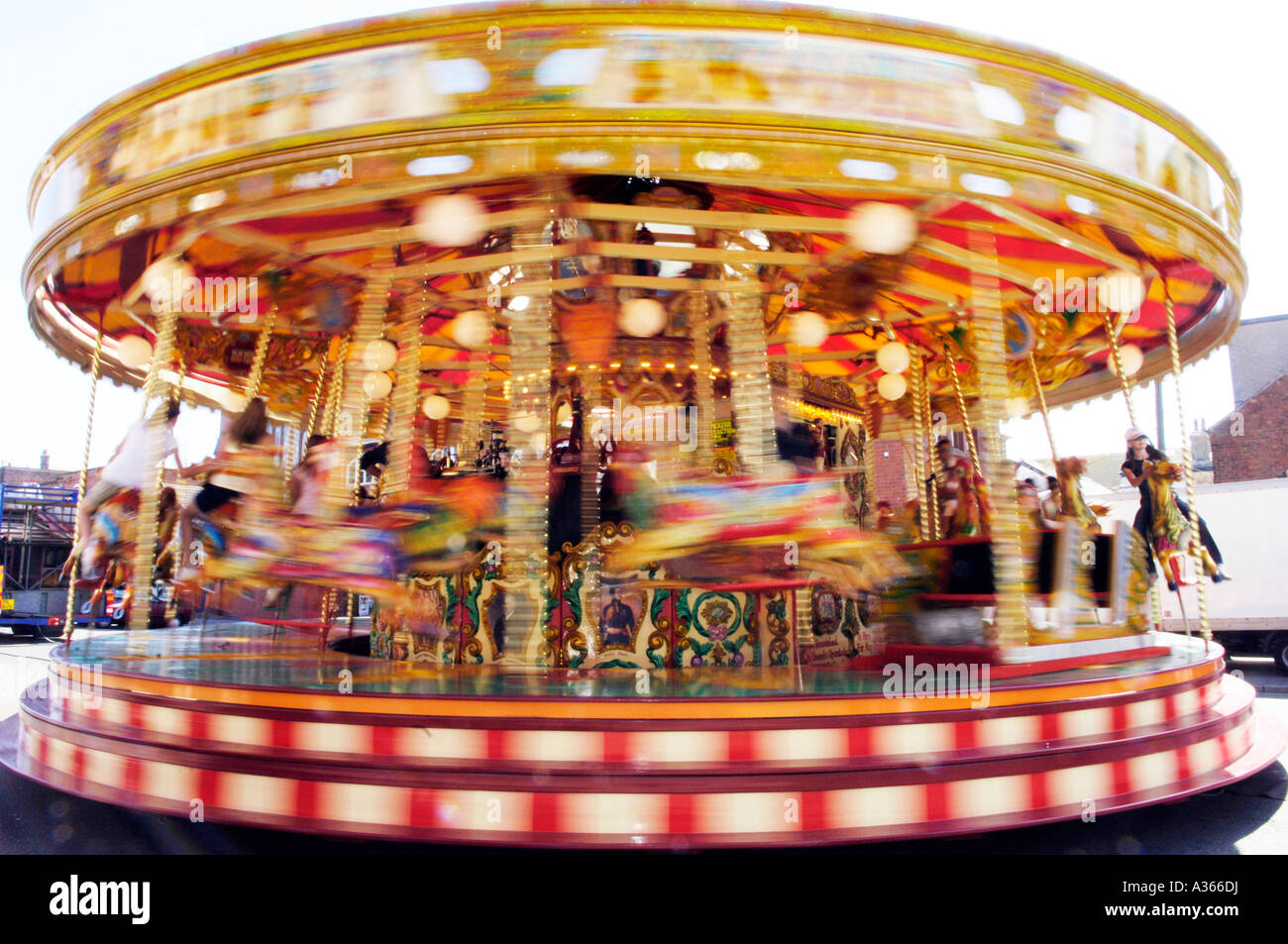 Carousel fairground ride Stock Photo - Alamy