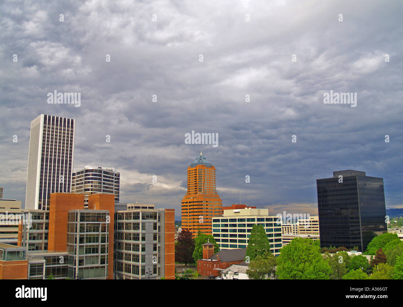 Portland, OR wide angle Stock Photo - Alamy
