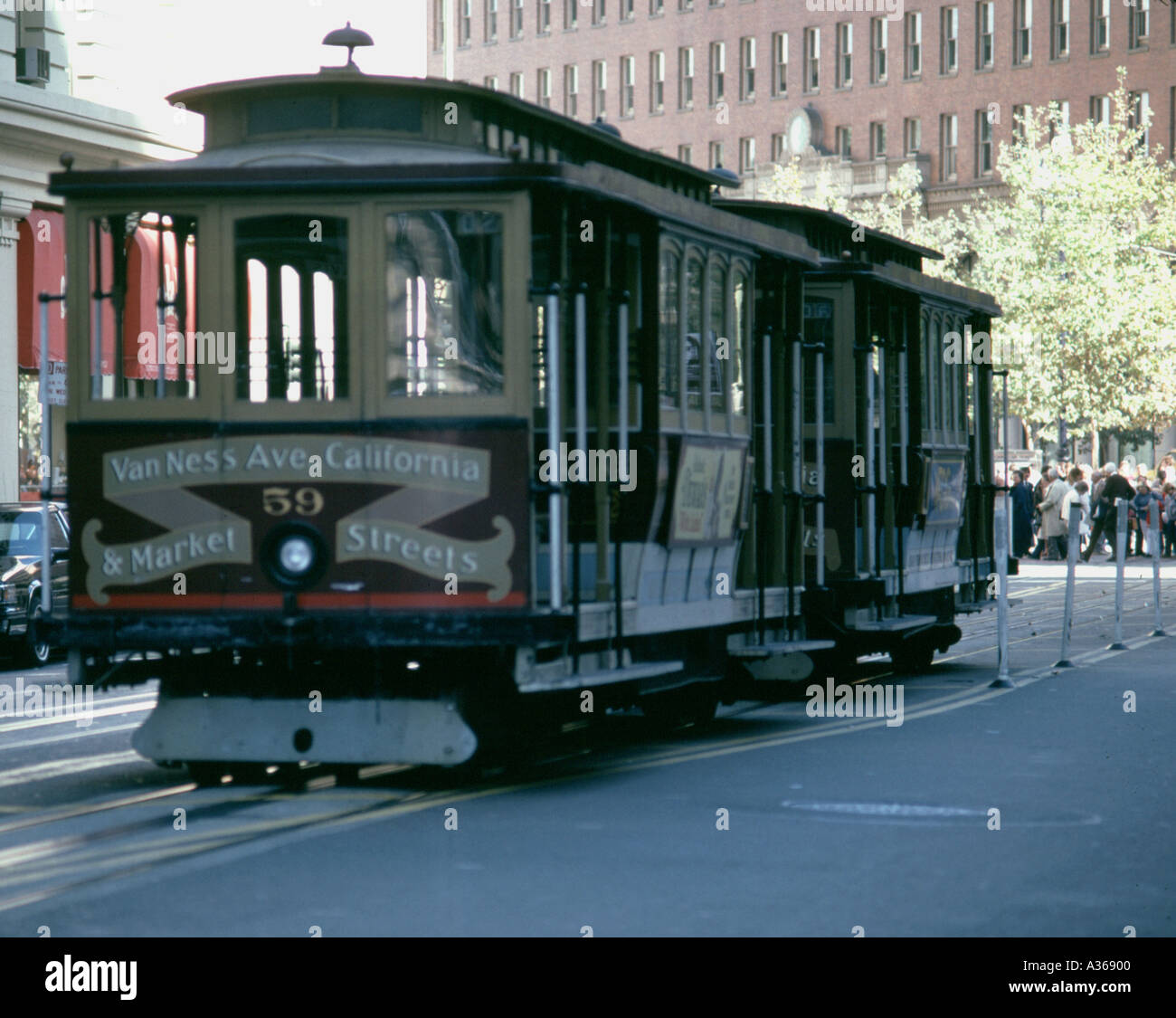 A cable car in San Francisco California Stock Photo - Alamy