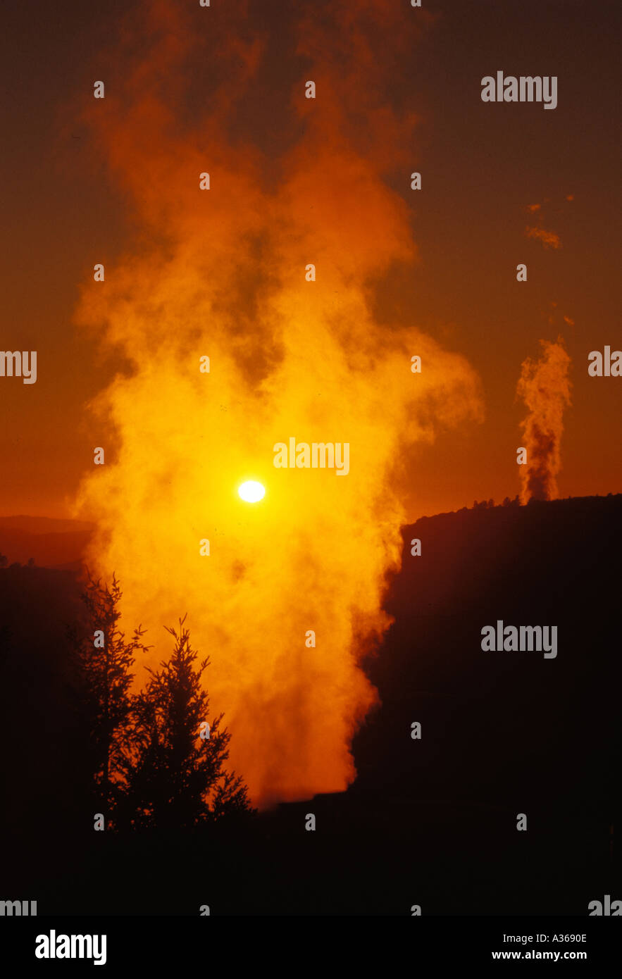 The Geysers geothermal power plant Northern California Stock Photo - Alamy