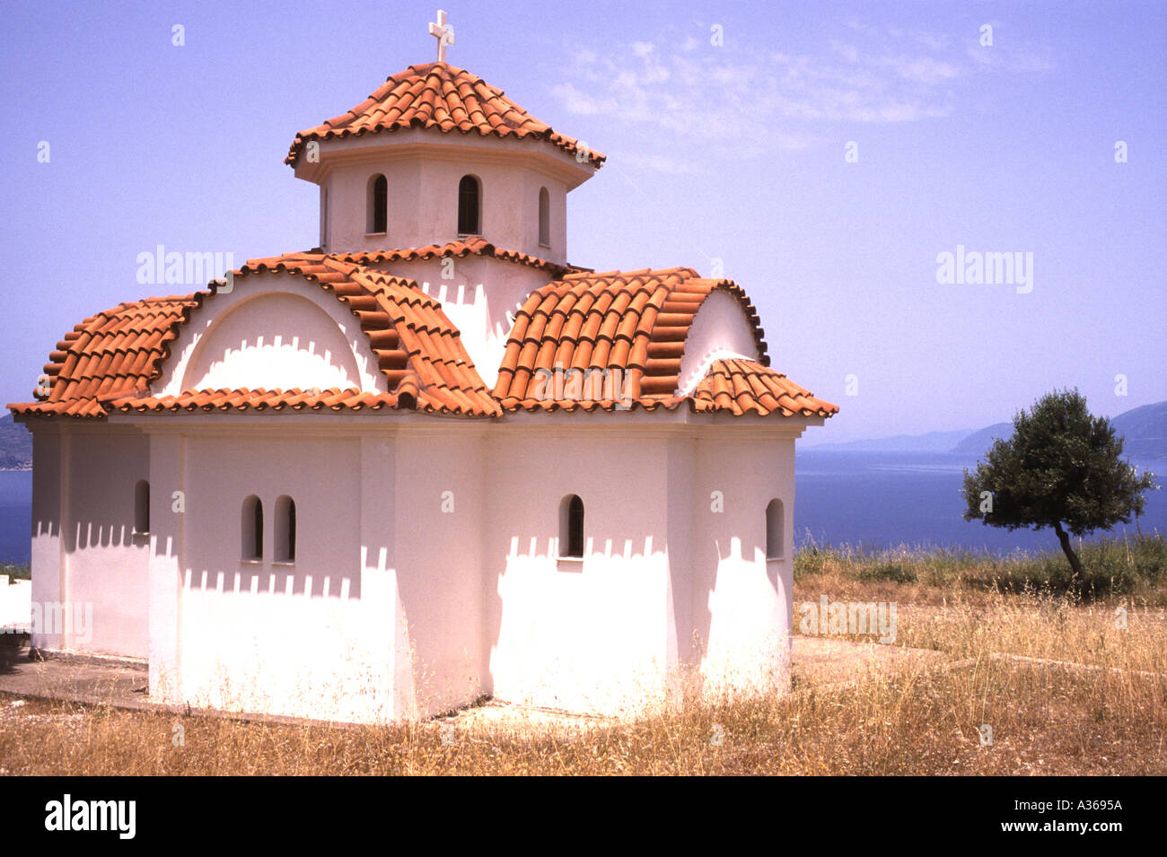 Greek Church Kefalonia Stock Photo - Alamy