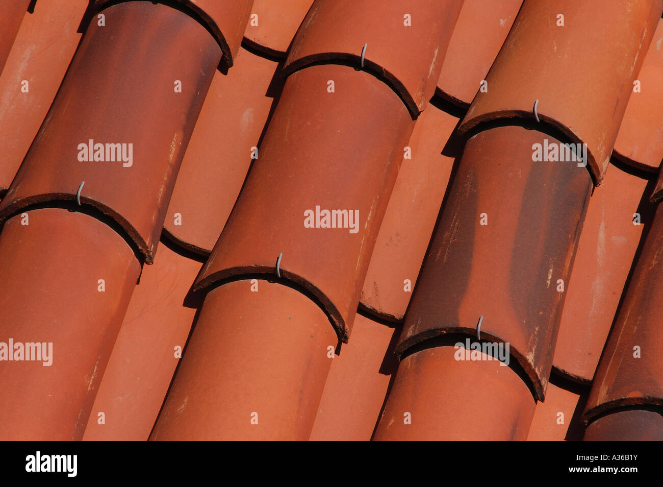 Red Adobe Tile Roof Stock Photo - Alamy
