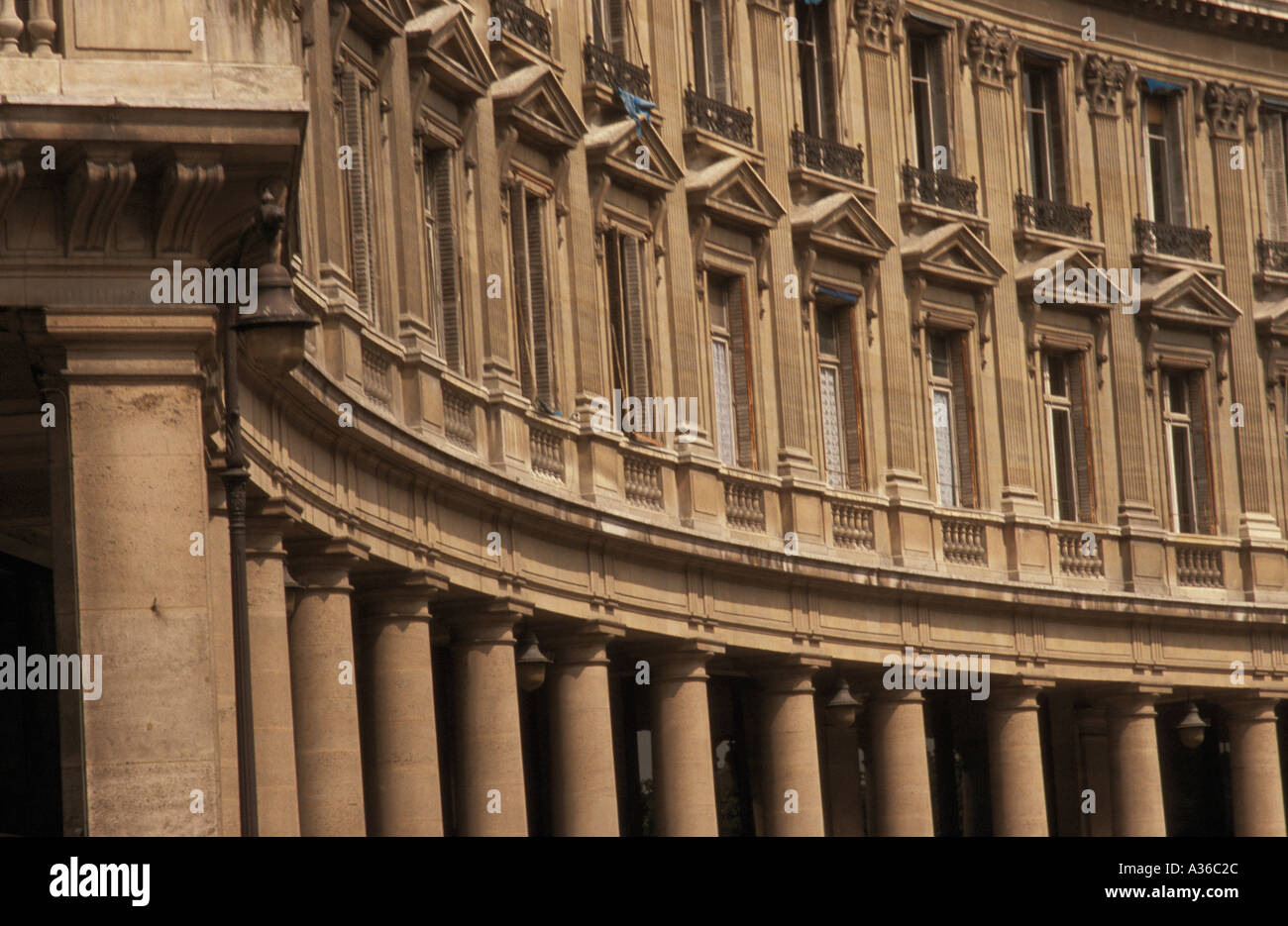 Curved row of windows and columns Stock Photo - Alamy
