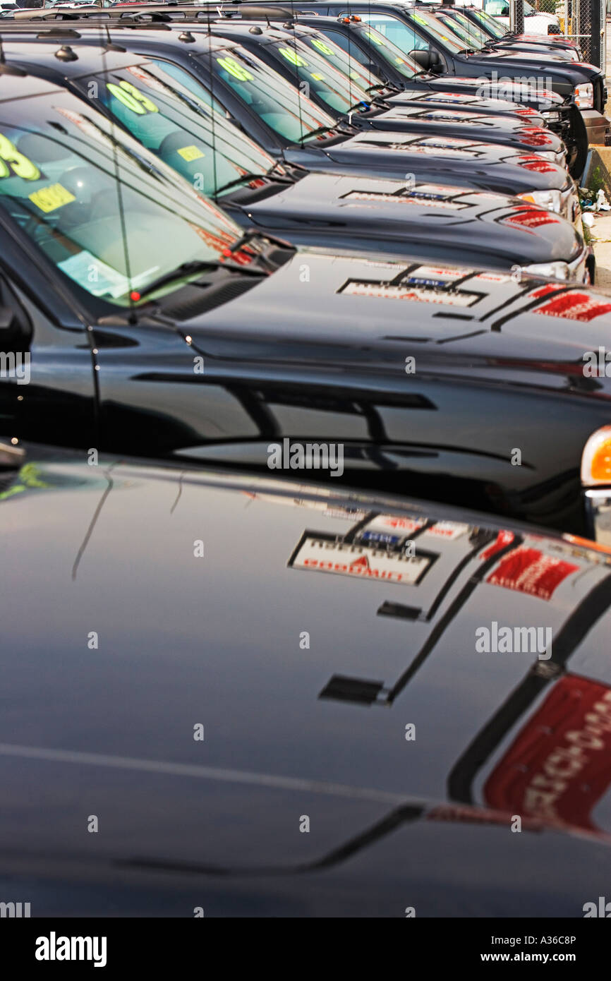 CARS IN A ROW Stock Photo - Alamy