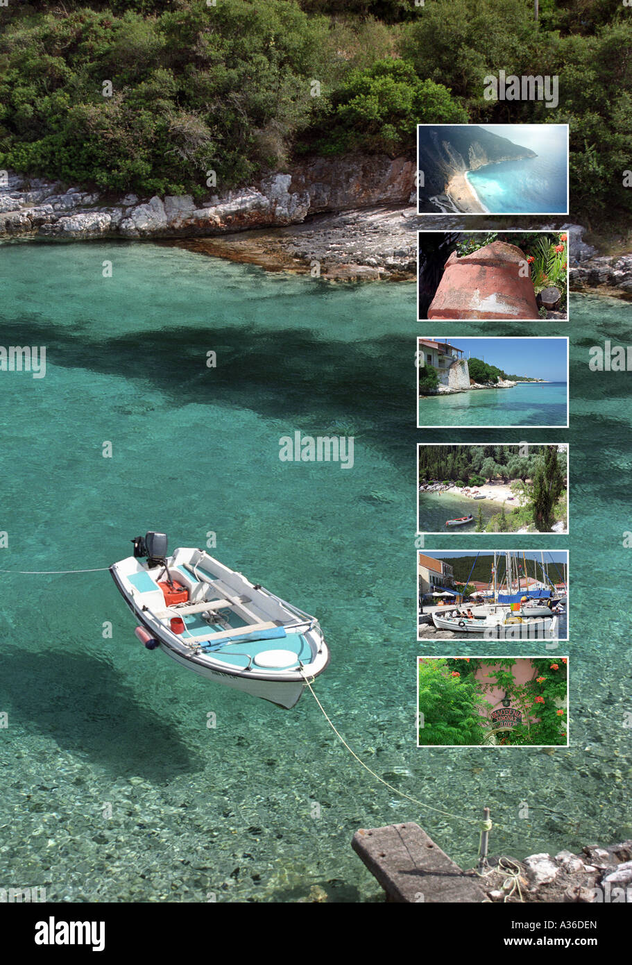 Composite of images of Cephalonia Stock Photo - Alamy