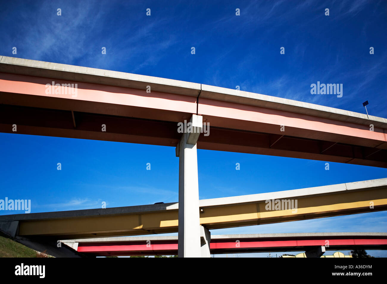 Road signs over overpass hi-res stock photography and images - Alamy