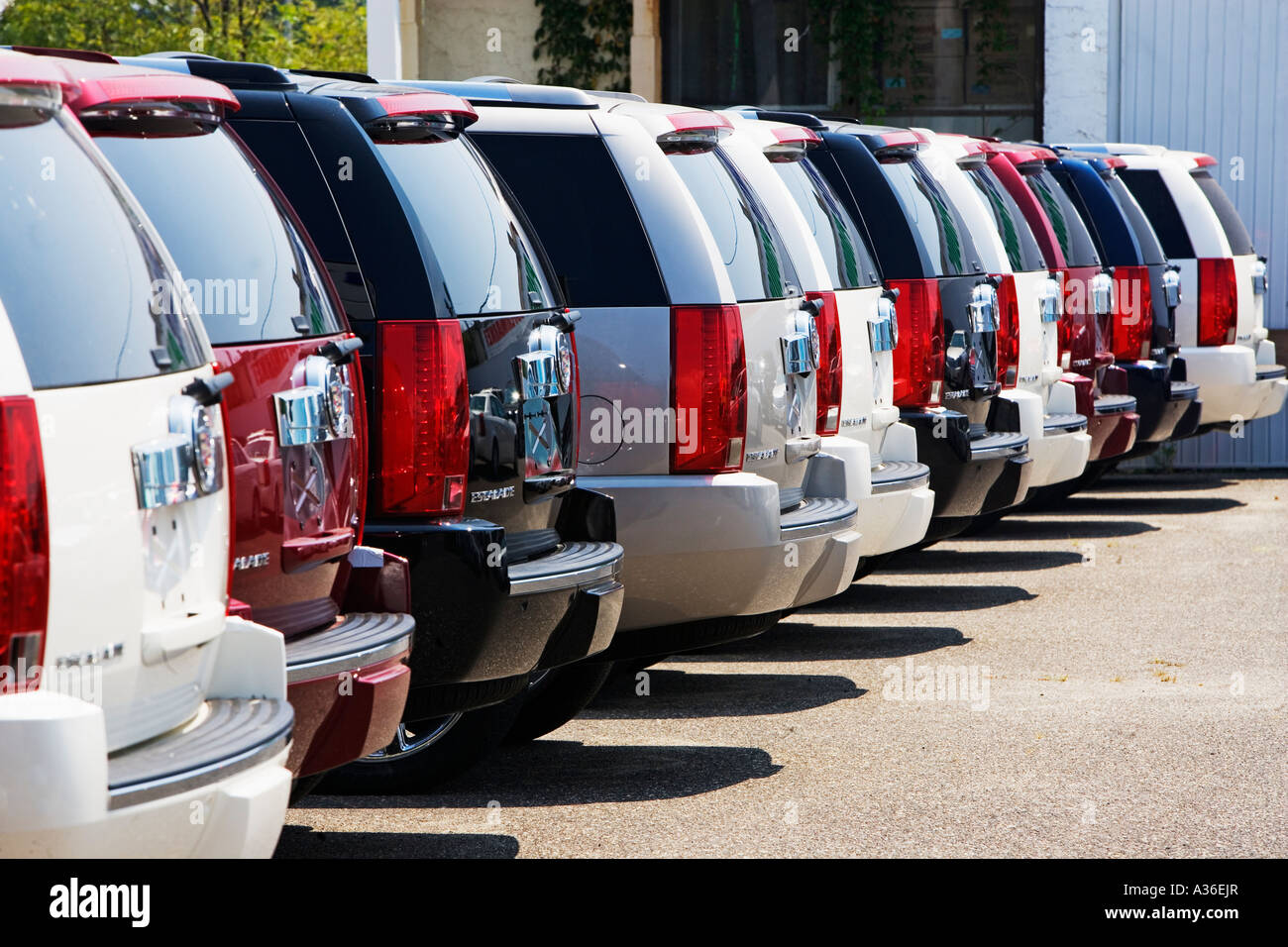 CARS IN A ROW Stock Photo - Alamy