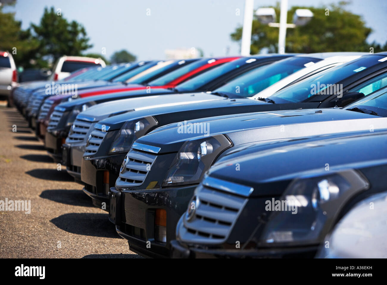 CARS IN A ROW Stock Photo - Alamy