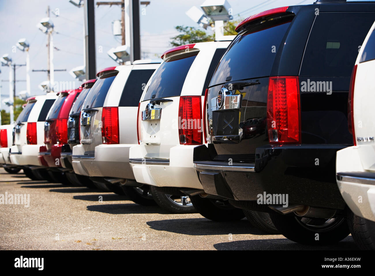CARS IN A ROW Stock Photo - Alamy