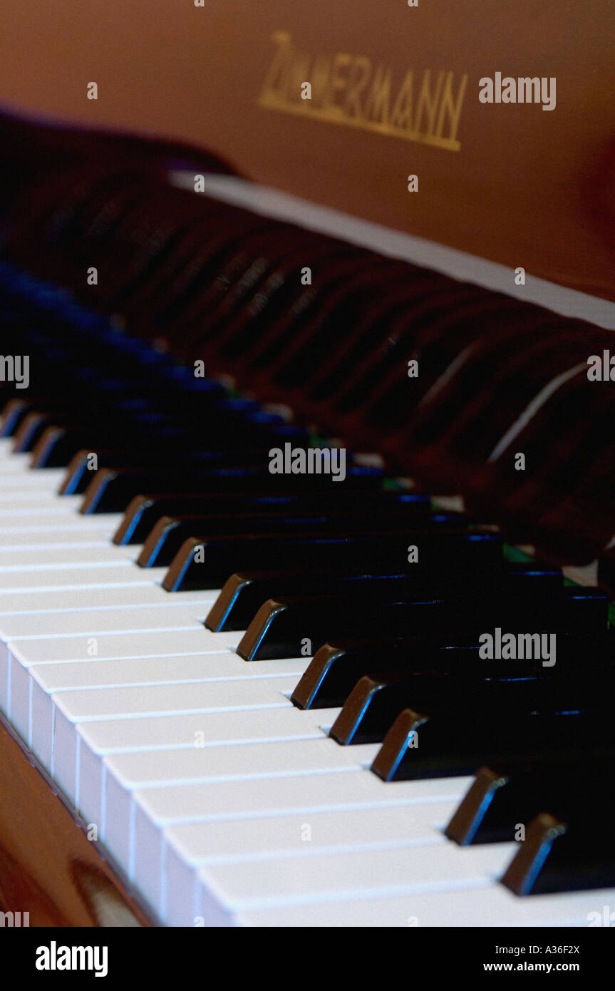 Close-up of black and white keys on a piano Stock Photo - Alamy