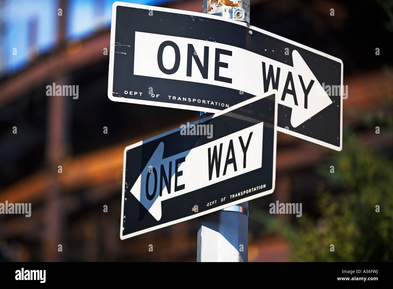 ONE WAY ARROWS, TRAFFIC SIGN Stock Photo - Alamy